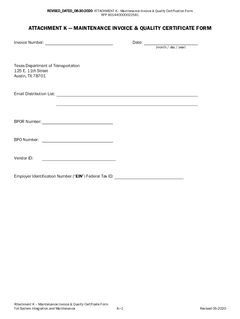 Fillable Online MAINTENANCE INVOICE & QUALITY CERTIFICATE FORM Fax Email Print - pdfFiller