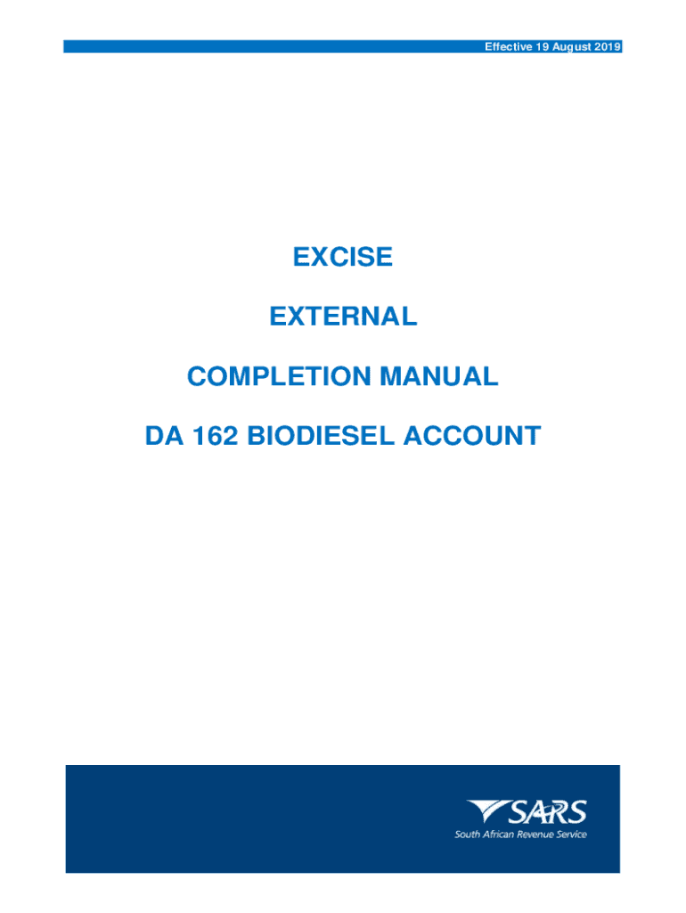 Fillable Online SE-BIO-03-M01 - DA 162 Monthly Biodiesel Account ...