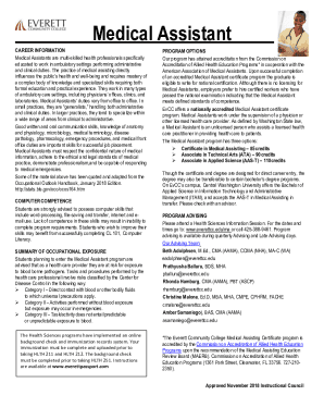 Fillable Online Medical Assistant Award type: Certificate Fax Email ...