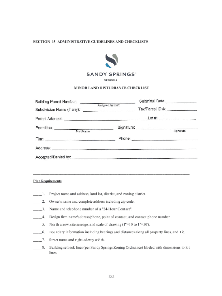 Fillable Online section 15 administrative guidelines and checklists Fax ...