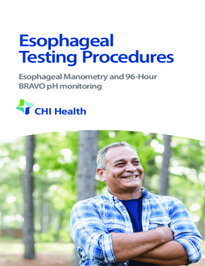 Fillable Online Esophageal Testing Procedures Esophageal Manometry and ...