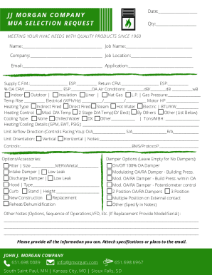 Fillable Online MUA Selection Sheet No Box Fax Email Print - pdfFiller