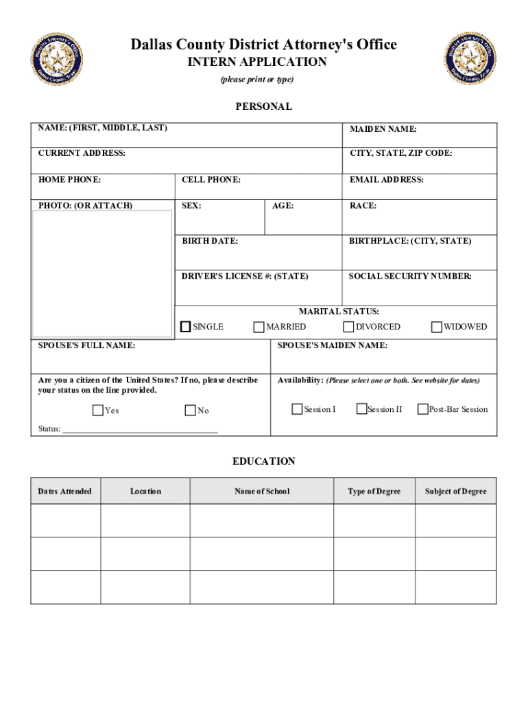 Fillable Online INTERN APPLICATION- Morse Revisions (edited) Fax Email Print - pdfFiller