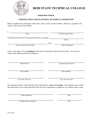 Fillable Online REID STATE TECHNICAL COLLEGE Fax Email Print - pdfFiller