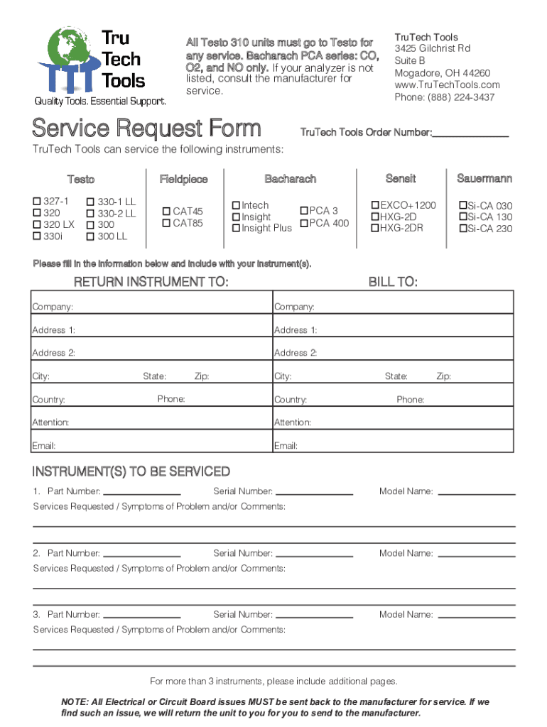 Fillable Online Combustion Analyzer Calibration Service (Labor) Fax ...