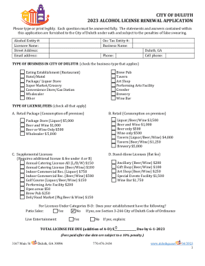 Fillable Online Free fillable LIQUOR LICENSE APPLICATION CHECKLIST ...