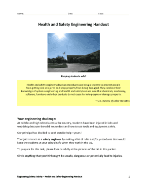 Fillable Online Health and Safety Engineering Handout Fax Email Print ...
