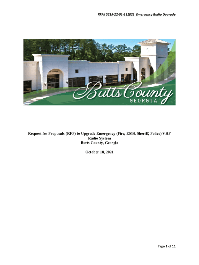 Fillable Online Request for Proposals (RFP) to Upgrade Emergency (Fire ...