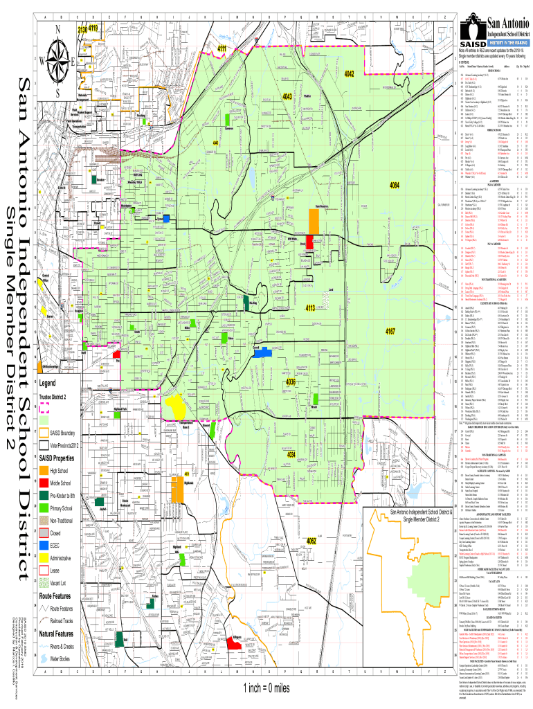 Fillable Online San Antonio Independent School District Draft Map 'B1 ...