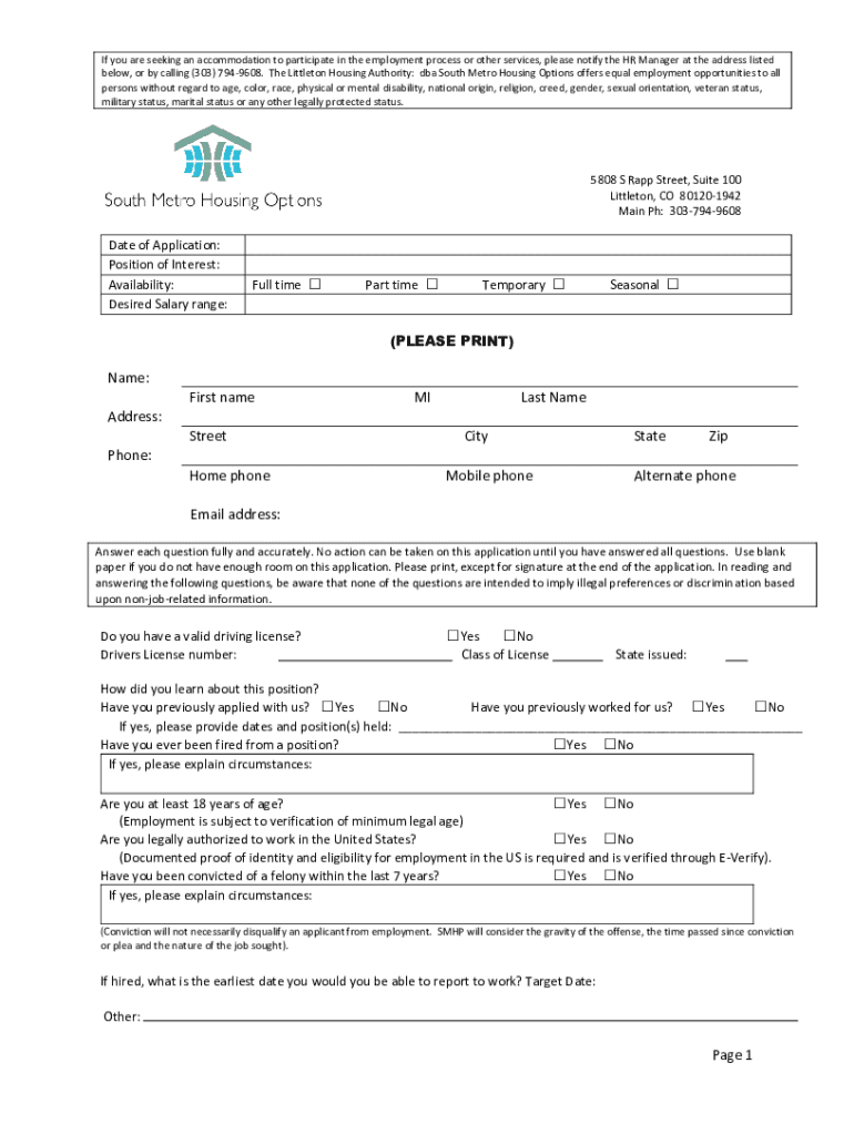 Fillable Online Procedures for Requesting Employment Accommodation ...