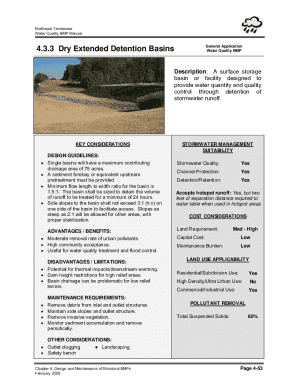 Fillable Online 4.3.3 Dry Extended Detention Basins Fax Email Print ...