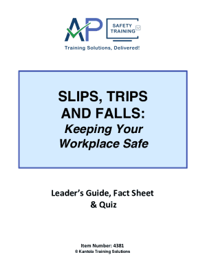 Fillable Online Slip Trip and Fall Fact Sheet Fax Email Print - pdfFiller