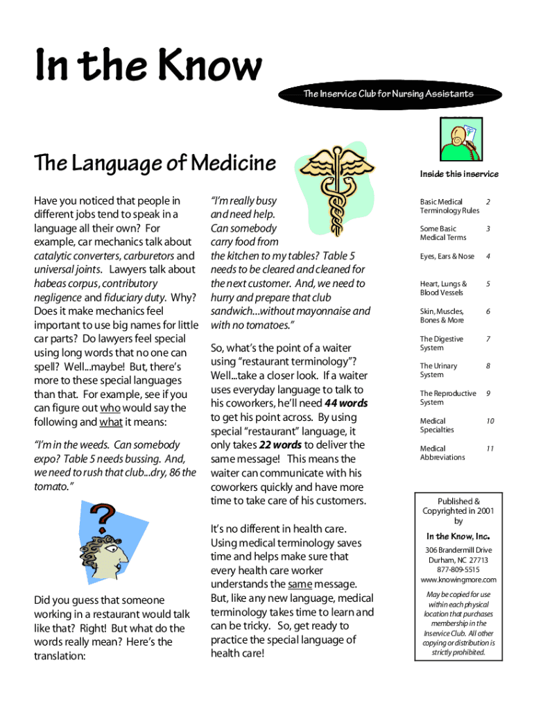 Fillable Online The language of medicine - PMC Fax Email Print - pdfFiller