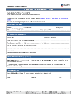 Fillable Online Acting Appointment Request Form Fax Email Print - pdfFiller
