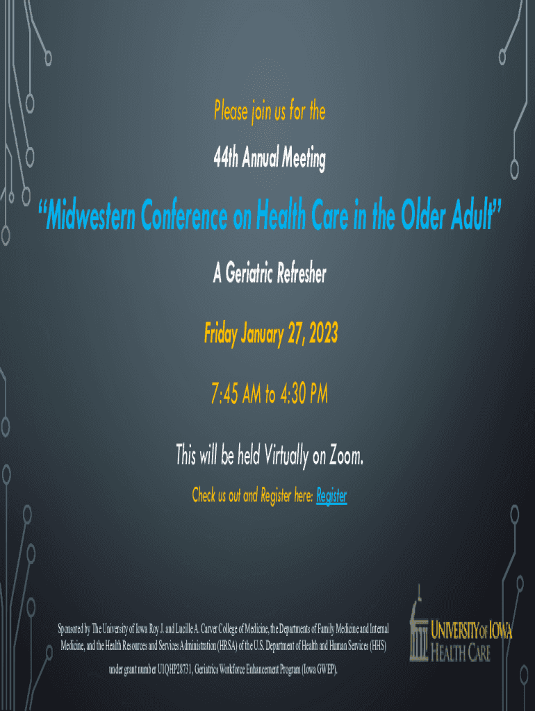 Fillable Online 34th Annual Geriatric Medicine Refresher Day Fax Email ...