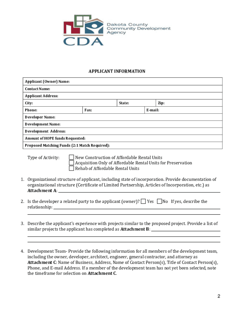 Fillable Online Housing Redevelopment Authority - Notices Dakota County ...