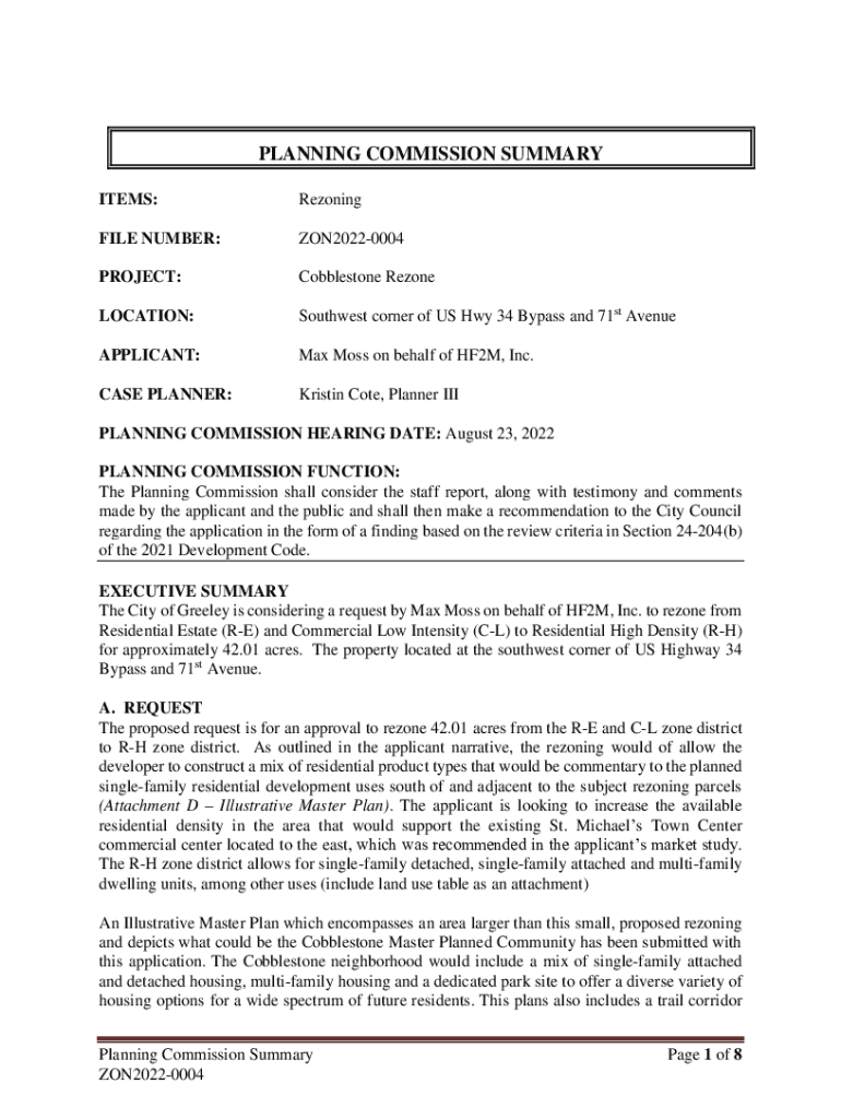 Fillable Online Grapevine Rezone. Rezone Staff Report Fax Email Print ...