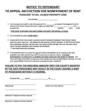 Fillable Online Notice of Appeal with Statement of Inability to Afford ...