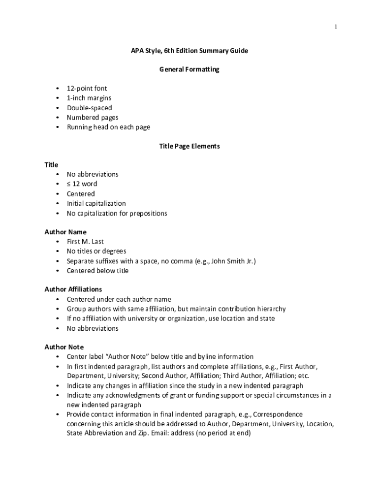 Fillable Online APA Header, Cover Page & Body - Paper Format Guidelines ...