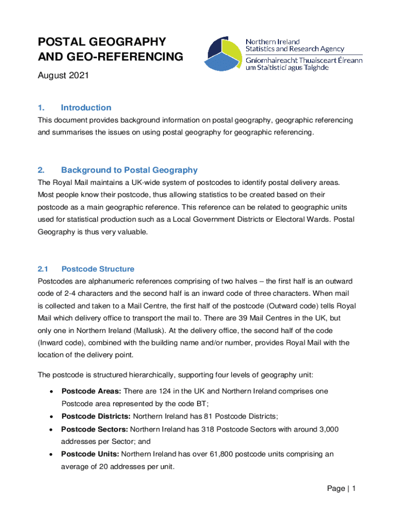 Fillable Online Postal Geography and Geo-referencing Fax Email Print - pdfFiller