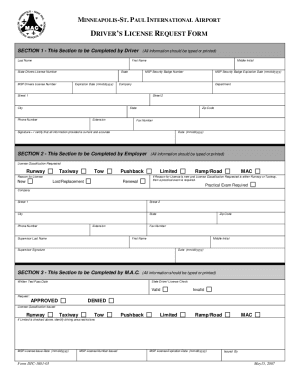 Fillable Online DRIVER'S LICENSE REQUEST FORM Fax Email Print - pdfFiller