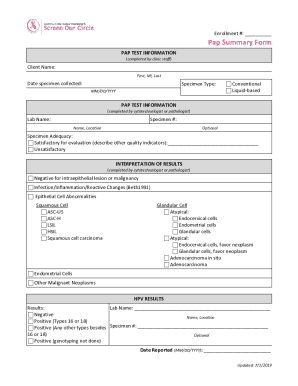 Fillable Online Cervical Follow-up & Tracking Form Fax Email Print ...