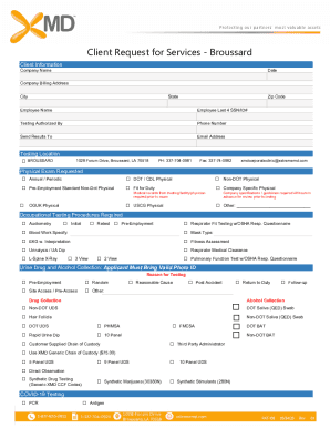 Fillable Online PAT-108 - Client Request for Services Broussard Fax ...