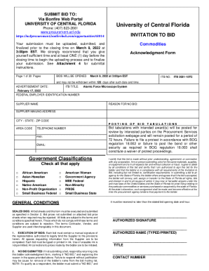 Fillable Online procurement ucf Home - Bonfire Fax Email Print - pdfFiller