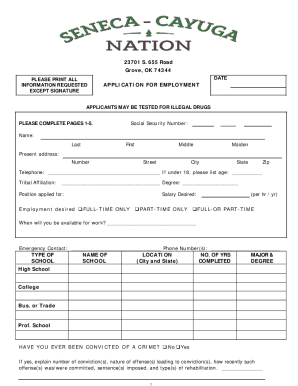 Fillable Online Tribal-Employment-Application-9- ... Fax Email Print ...