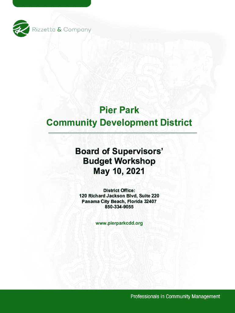 Fillable Online Pier Park Community Development District Disclosure Fax ...