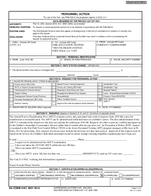 Fillable Online Fillable Online DA-Form-4187-OCONUS Leave Fax Email ...