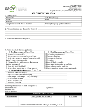 Fillable Online Title III Intake and Assessment Sample Forms Fax Email ...