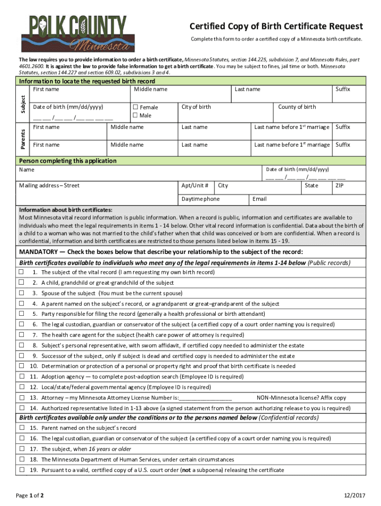 Fillable Online Birth certificates Fax Email Print - pdfFiller