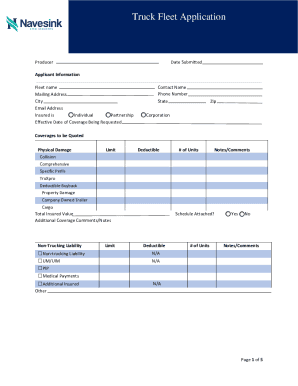 Fillable Online TRUCK FLEET APPLICATION 11 or More Power Units OHIO Fax Email Print - pdfFiller