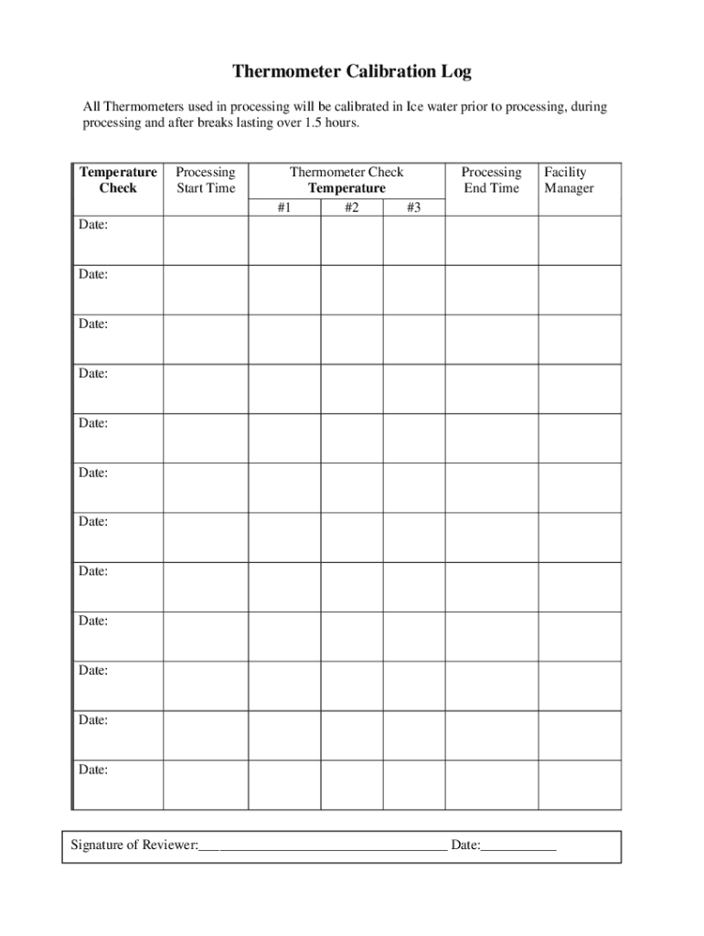 Fillable Online southcenters osu About Calibration Process I How to Calibrate Thermometer? Fax ...