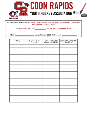 Fillable Online 10,000 Puck Tracker Sheet Fax Email Print - pdfFiller