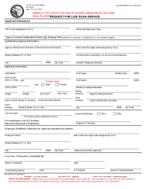 Fillable Online You must complete all three (3) live scan forms ... Fax ...
