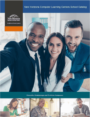 Fillable Online New Horizons Computer Learning Centers School Catalog ...