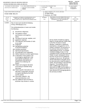 Fillable Online Rose Home healthC. Plan of Correction Fax Email Print ...