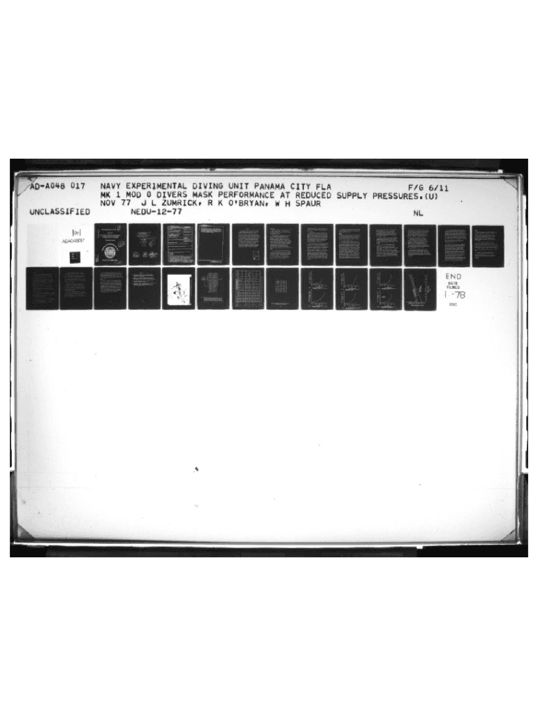 Fillable Online MK 1 Mod 0 Divers Mask Performance at Reduced Supply ...