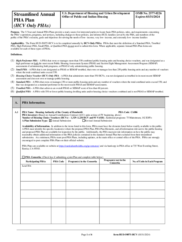 Fillable Online public of the PHAs mission, goals and objectives for serving the needs of low ...