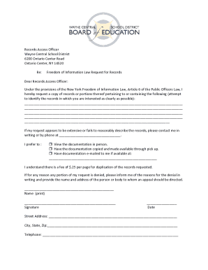 Fillable Online FOIL Request Form.pdf Fax Email Print - pdfFiller
