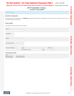 Fillable Online bhs econ census WH-42449 - Do Not Submit - For ...