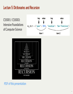 Fillable Online CS 5001 : Intensive Foundations of Computer Science Fax Email Print - pdfFiller