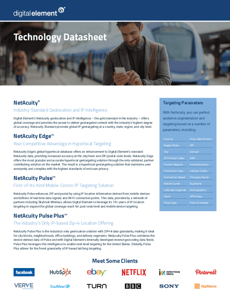 Fillable Online Digital Element Releases New NetAcuity IP Geolocation ... Fax Email Print ...