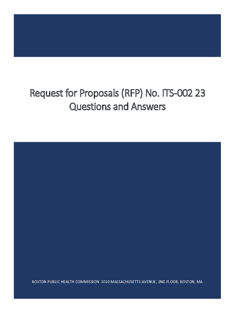 Fillable Online Request for Proposals (RFP) No. ITS-002 23 Questions ...