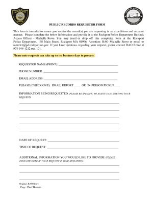 Fillable Online Public Records Requestor Form Fax Email Print - pdfFiller