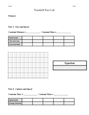 Fillable Online How to Use the Treadmill Pace Chart Fax Email Print ...