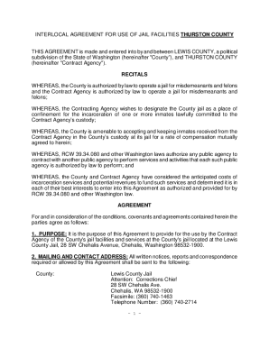 Fillable Online interlocal agreement for use of jail facilities Fax ...