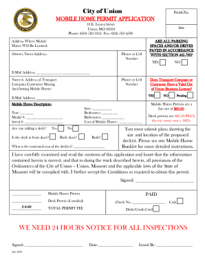 Fillable Online Building Permits / Inspections Fax Email Print - pdfFiller